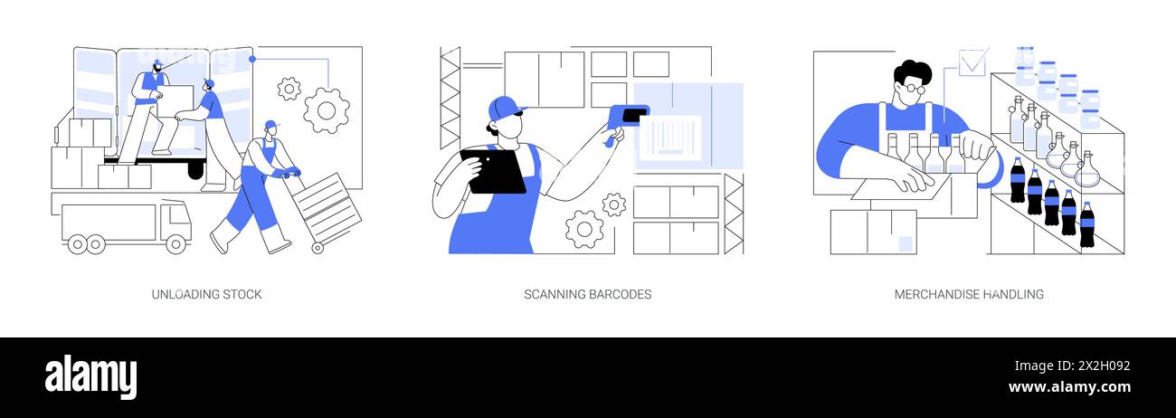 Stock management isolated cartoon vector illustrations se Stock Vector ...