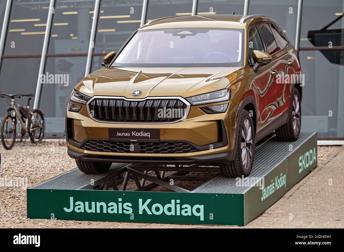 Riga, Latvia, April 19, 2024: A Completly new Skoda Kodiaq 4x4 premiere ...