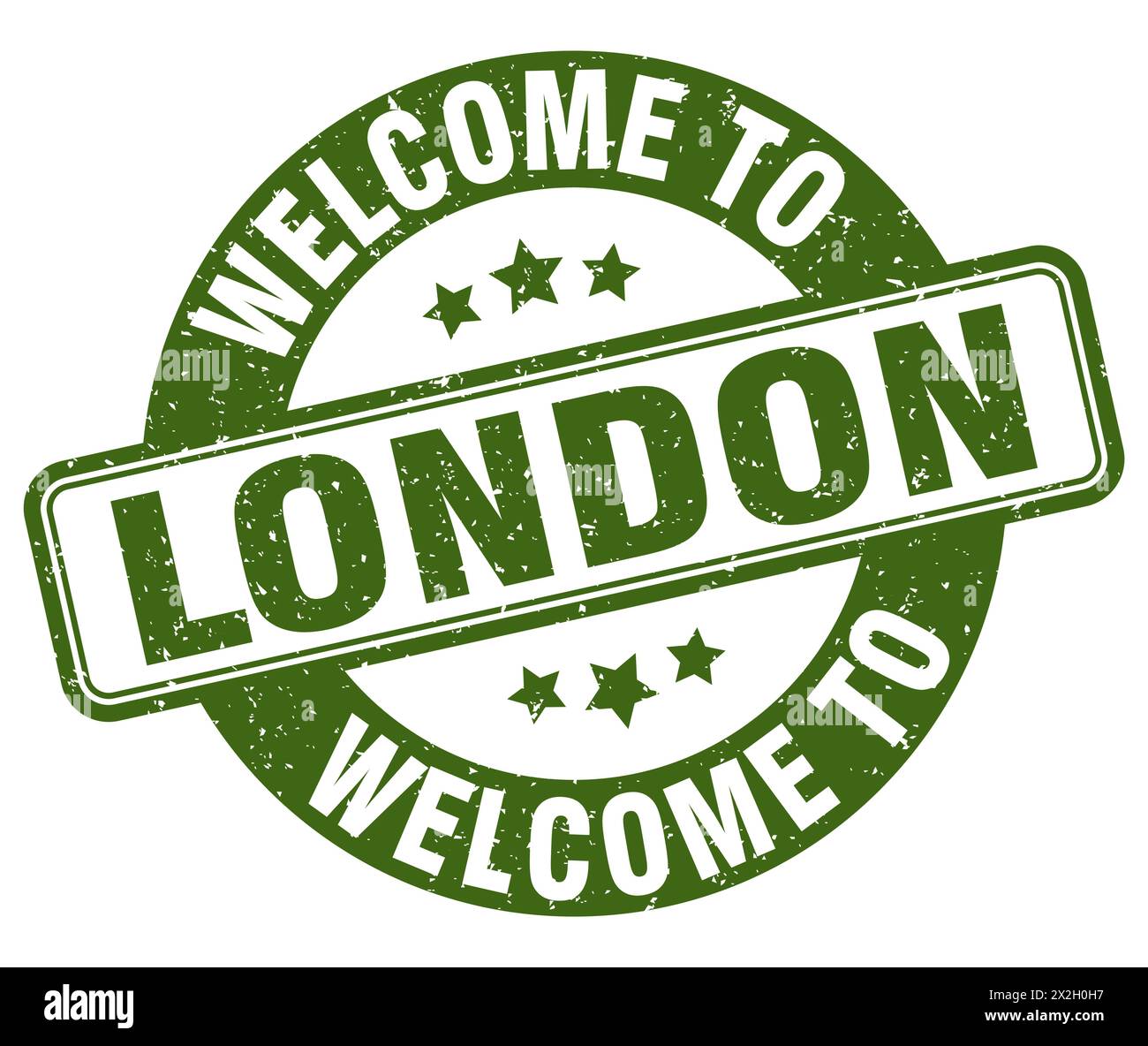 Welcome to London stamp. London round sign isolated on white background ...