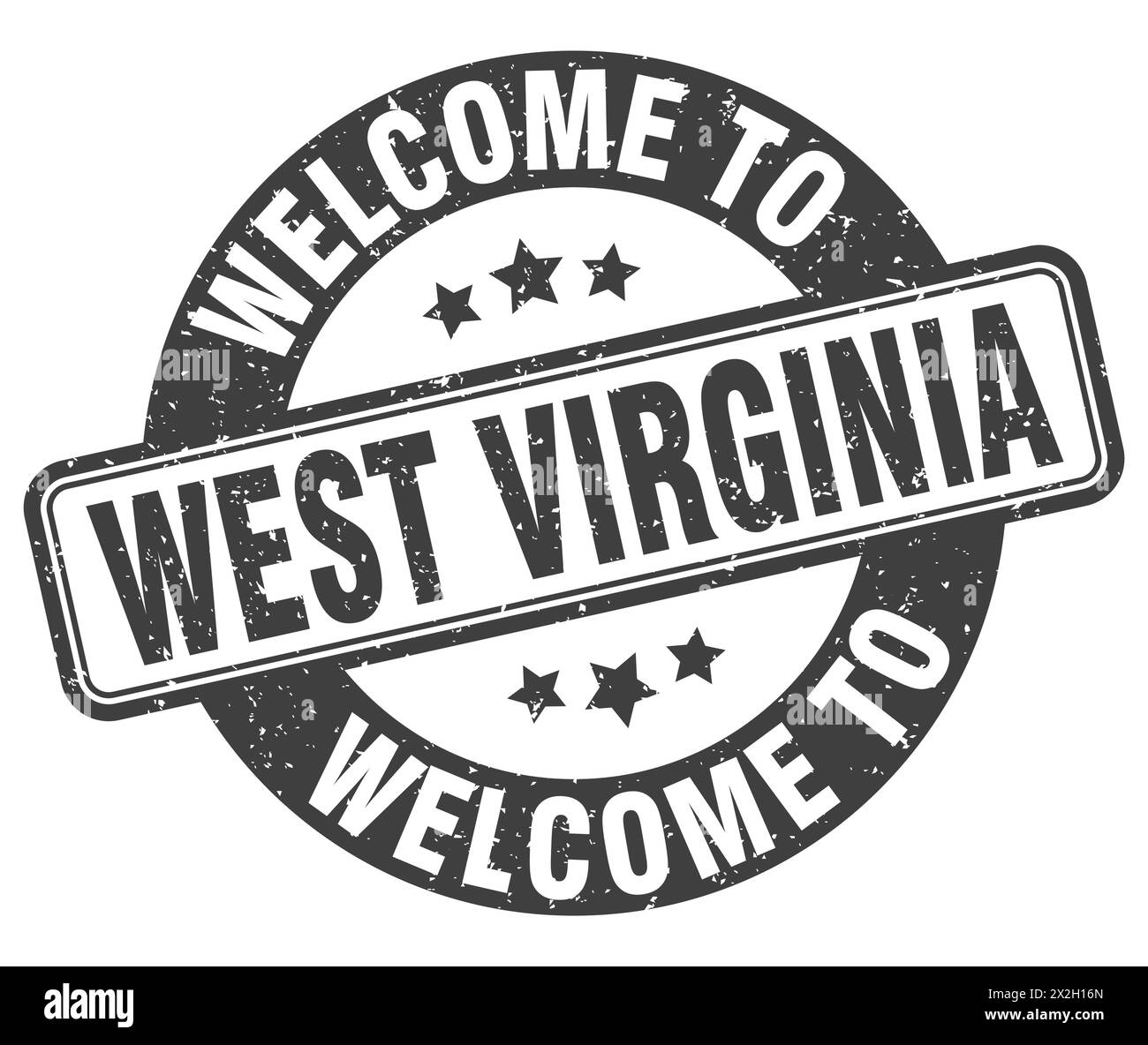 Welcome to West Virginia stamp. West Virginia round sign isolated on ...