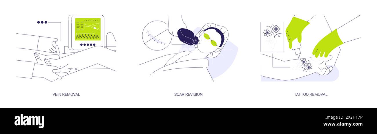 Cosmetic surgery abstract concept vector illustrations Stock Vector ...