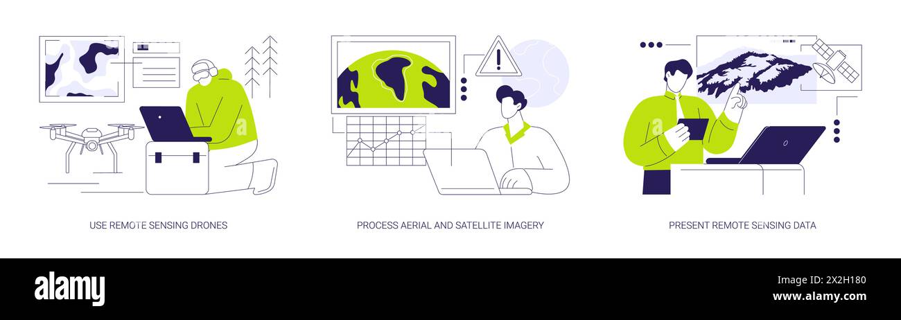 Remote sensing abstract concept vector illustrations Stock Vector Image ...