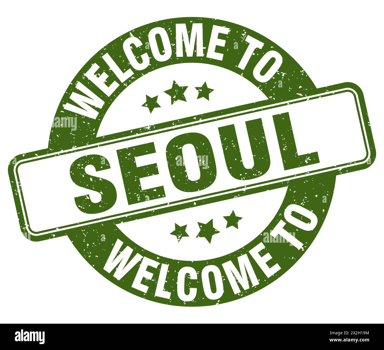 Welcome to Seoul stamp. Seoul round sign isolated on white background ...