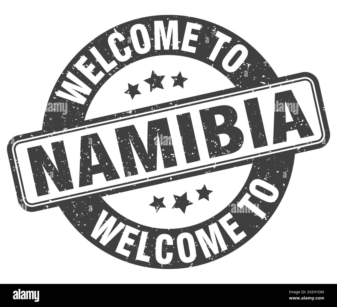 Welcome to Namibia stamp. Namibia round sign isolated on white ...