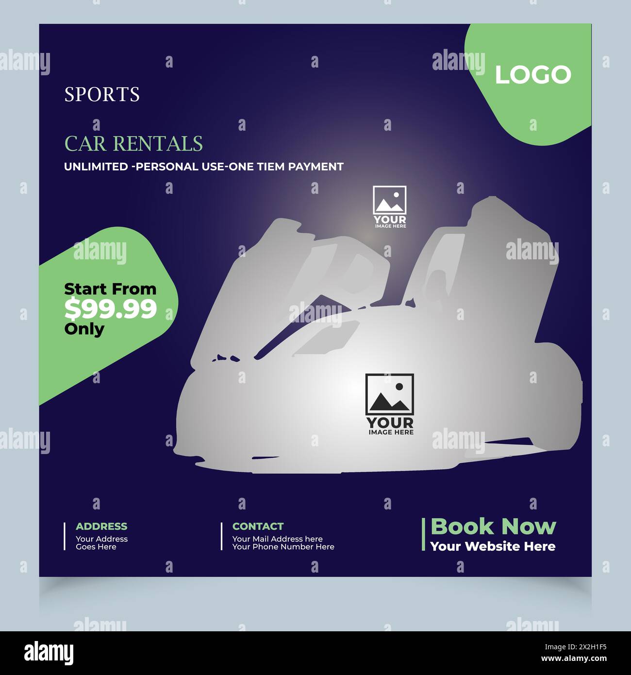 Auto repair Services business layout templates set, cars for sale ...