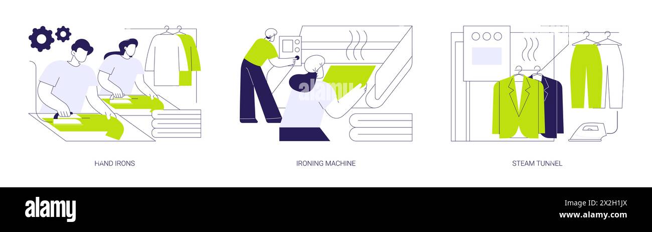 Garment finishing abstract concept vector illustrations Stock Vector ...