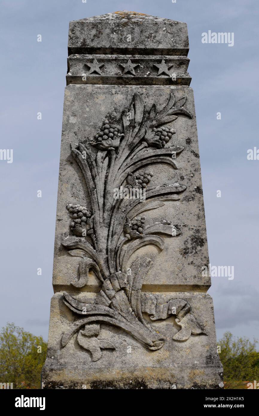 The old cemetery in Robion, Provence, France, in which many of the ...