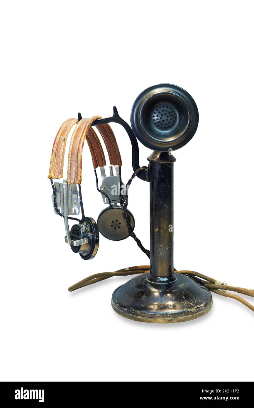 Vintage desktop candlestick telephone Stock Photo - Alamy
