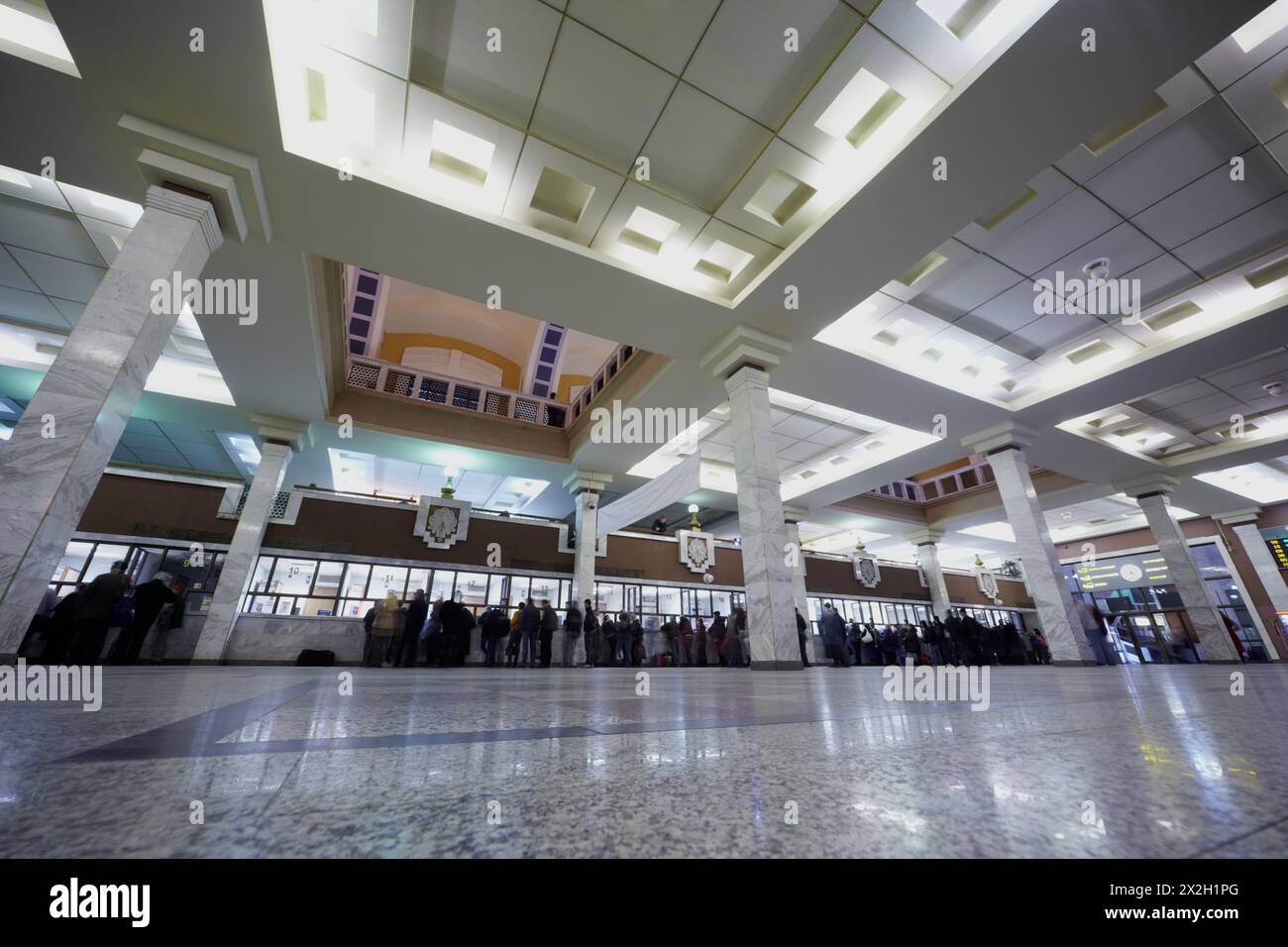 MOSCOW - NOV 18:Ticket offices at the Kazansky Rail Terminal, Nov 18 ...