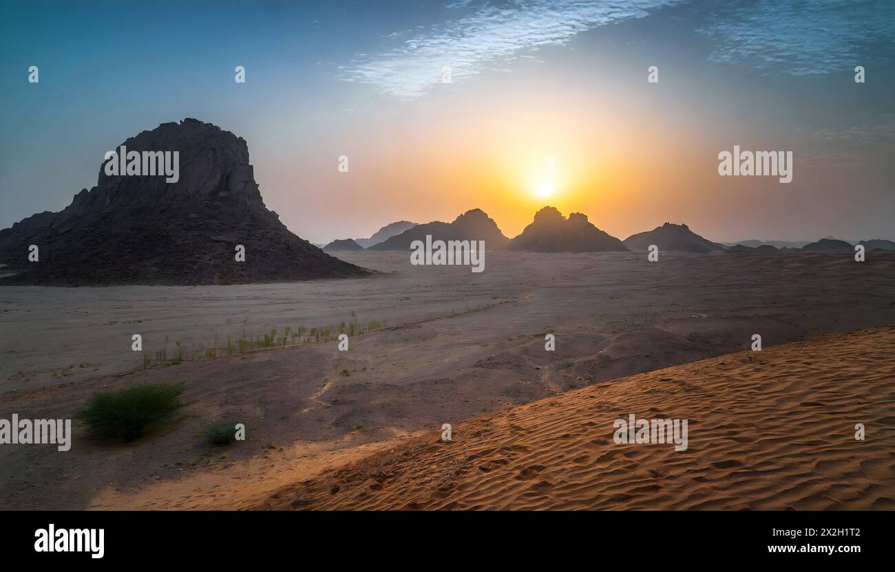 Beautiful desert sunrise view near Tabuk,Saudi Arabia Stock Photo - Alamy