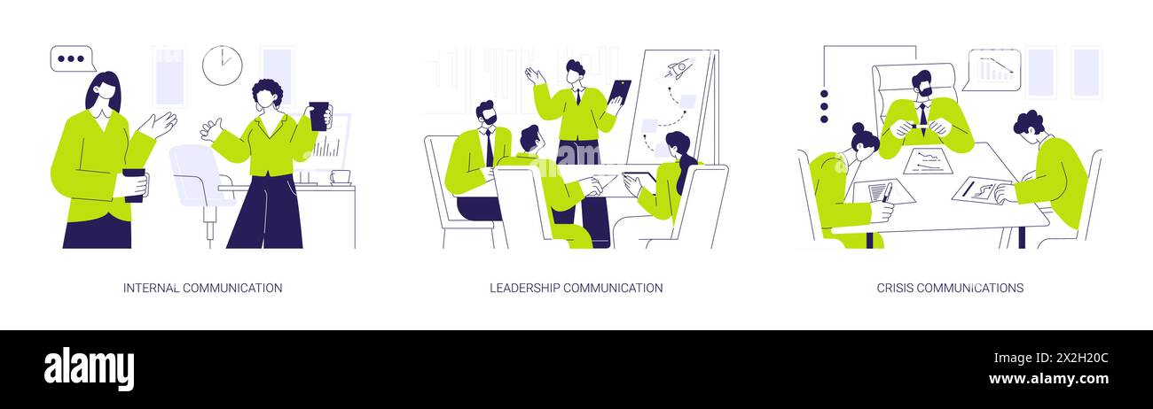 Business communication abstract concept vector illustrations Stock ...