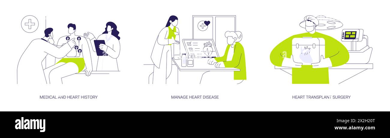Heart failure and transplant cardiology abstract concept vector ...