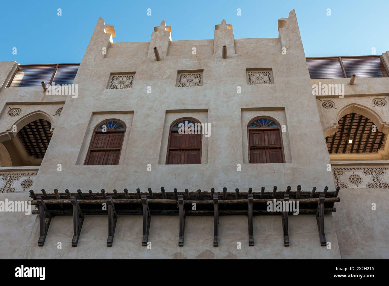 Al Hasa Traditional Souq Market Saudi Arabia inside wide angle view.Al ...