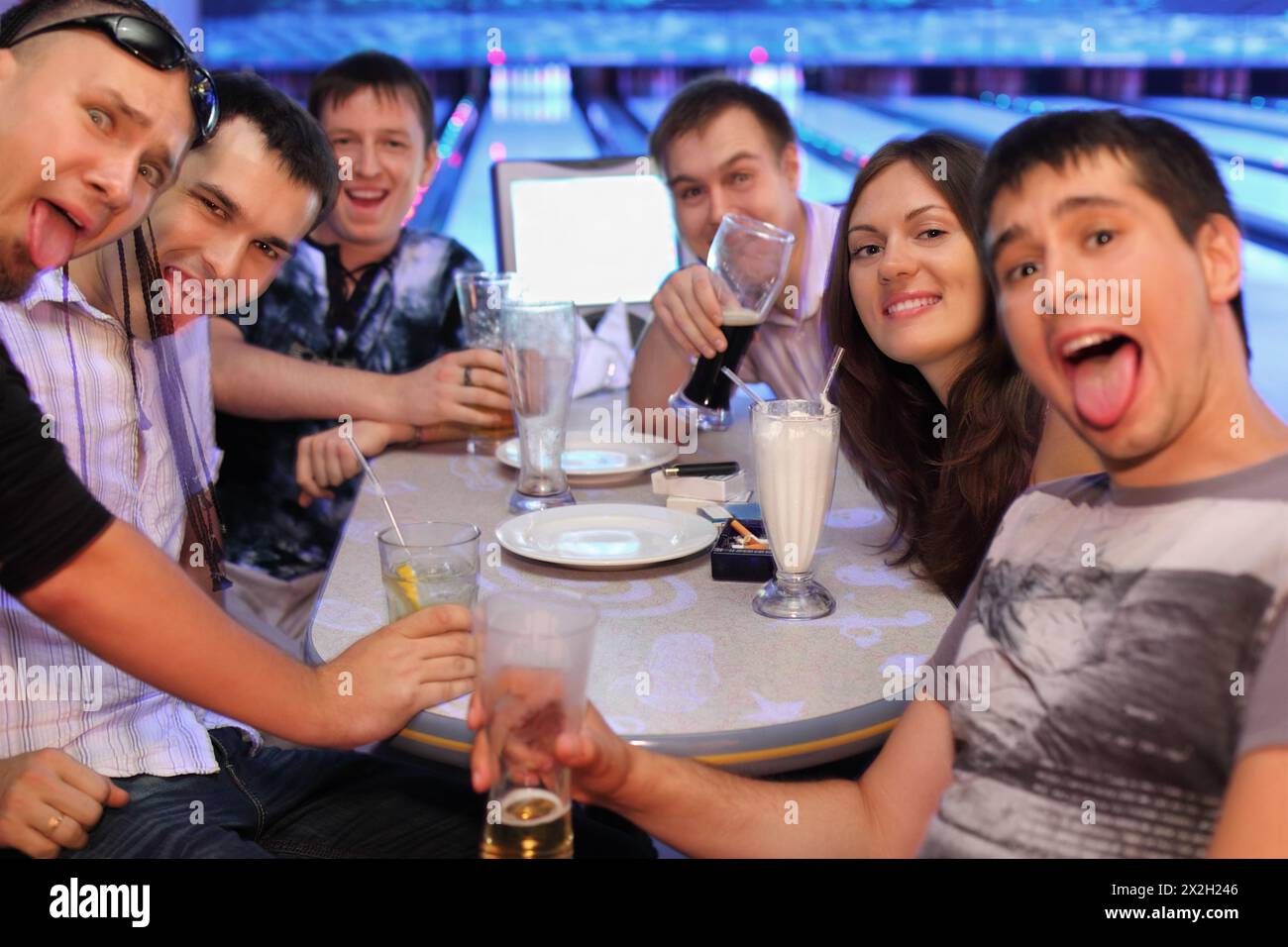 Five men and one woman hi-res stock photography and images - Alamy