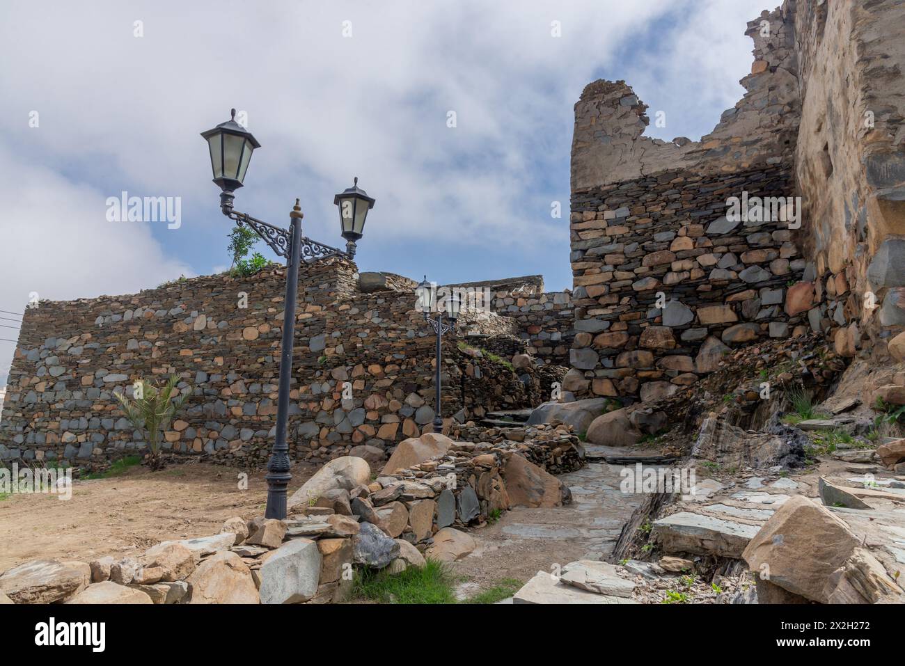 An ancient historical castle constructed using stones in ancient ...