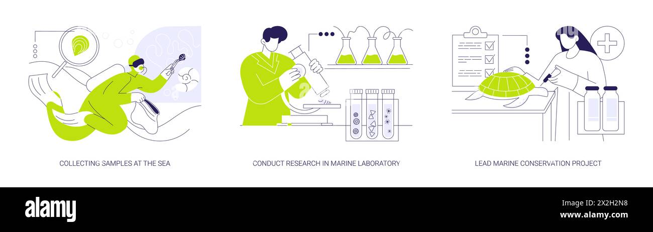 Marine science abstract concept vector illustrations Stock Vector Image ...