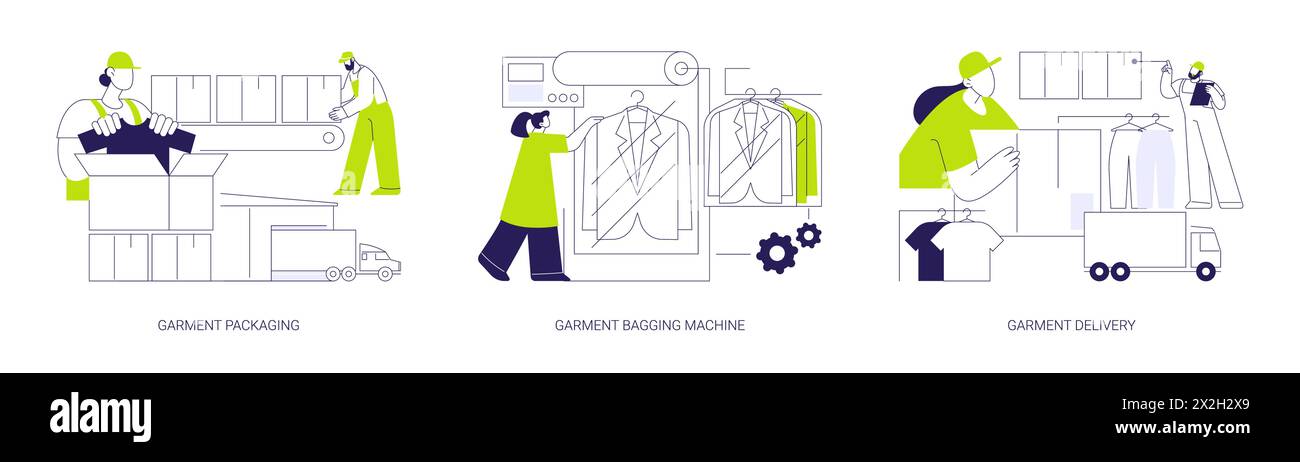 Worker garment industry loading Stock Vector Images - Alamy