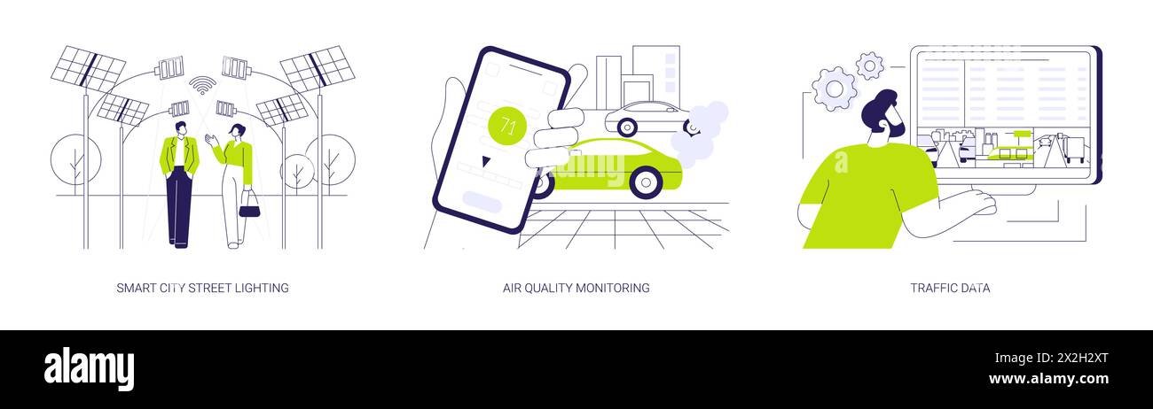 IoT city solutions abstract concept vector illustrations Stock Vector ...