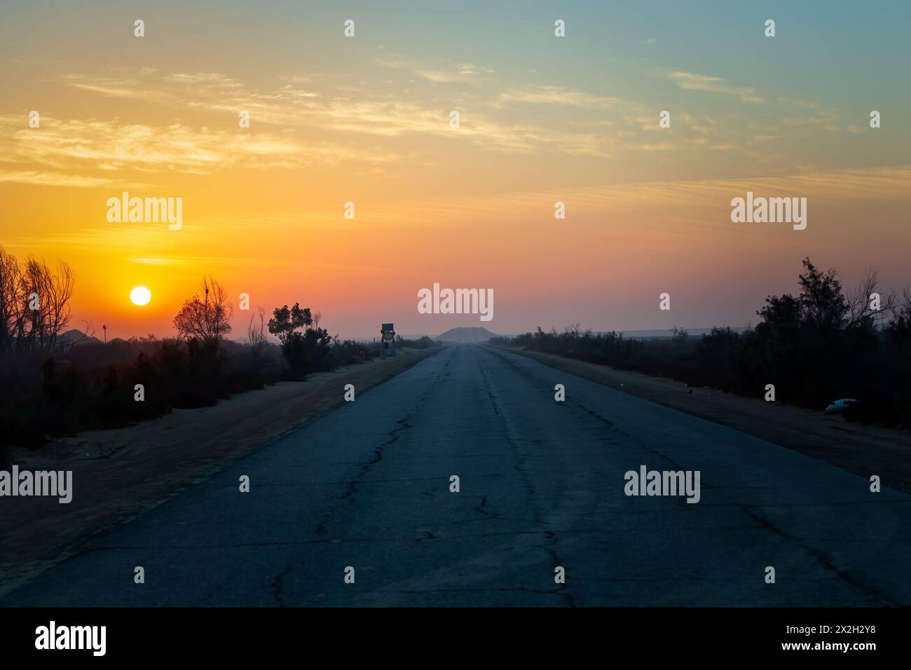 Desert-side long road - Edge of the World trip travel - Riyadh, Saudi ...