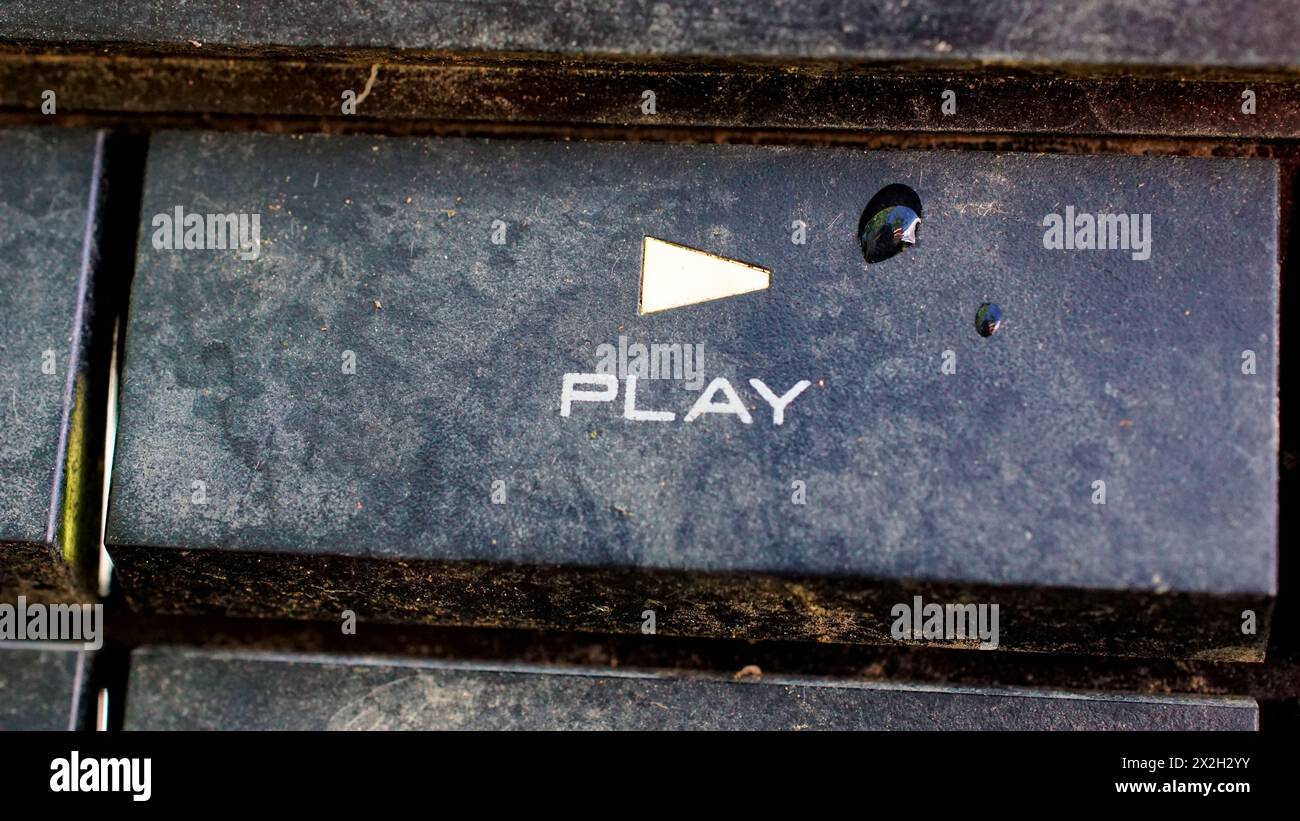 Old VHS video recorder dirty control buttons Stock Photo - Alamy