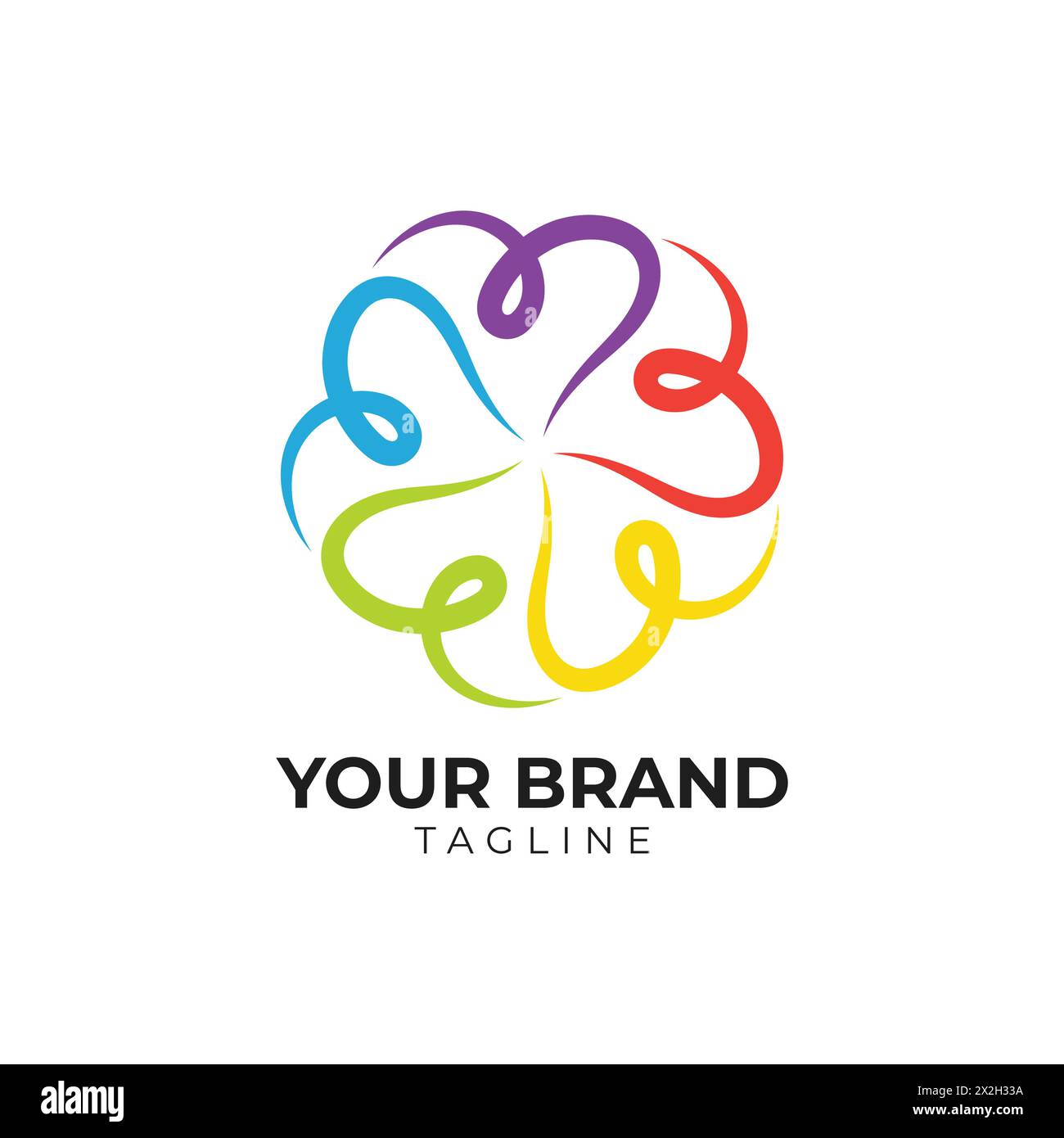 community colorful hearts logo design template Stock Vector Image & Art ...