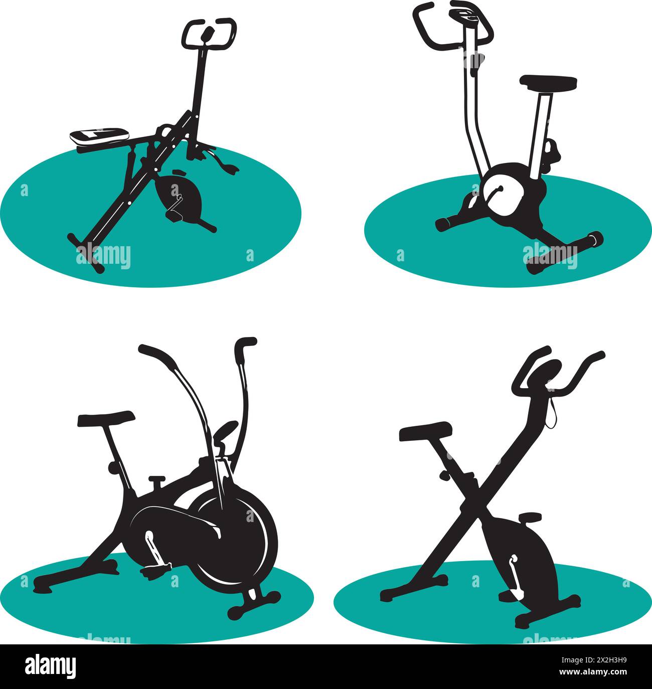 Spinning gym bike Stock Vector Images - Alamy