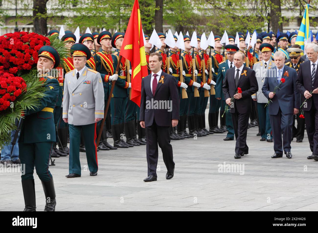 MOSCOW - MAY 8: President Dmitry Medvedev, Prime minister Vladimir ...