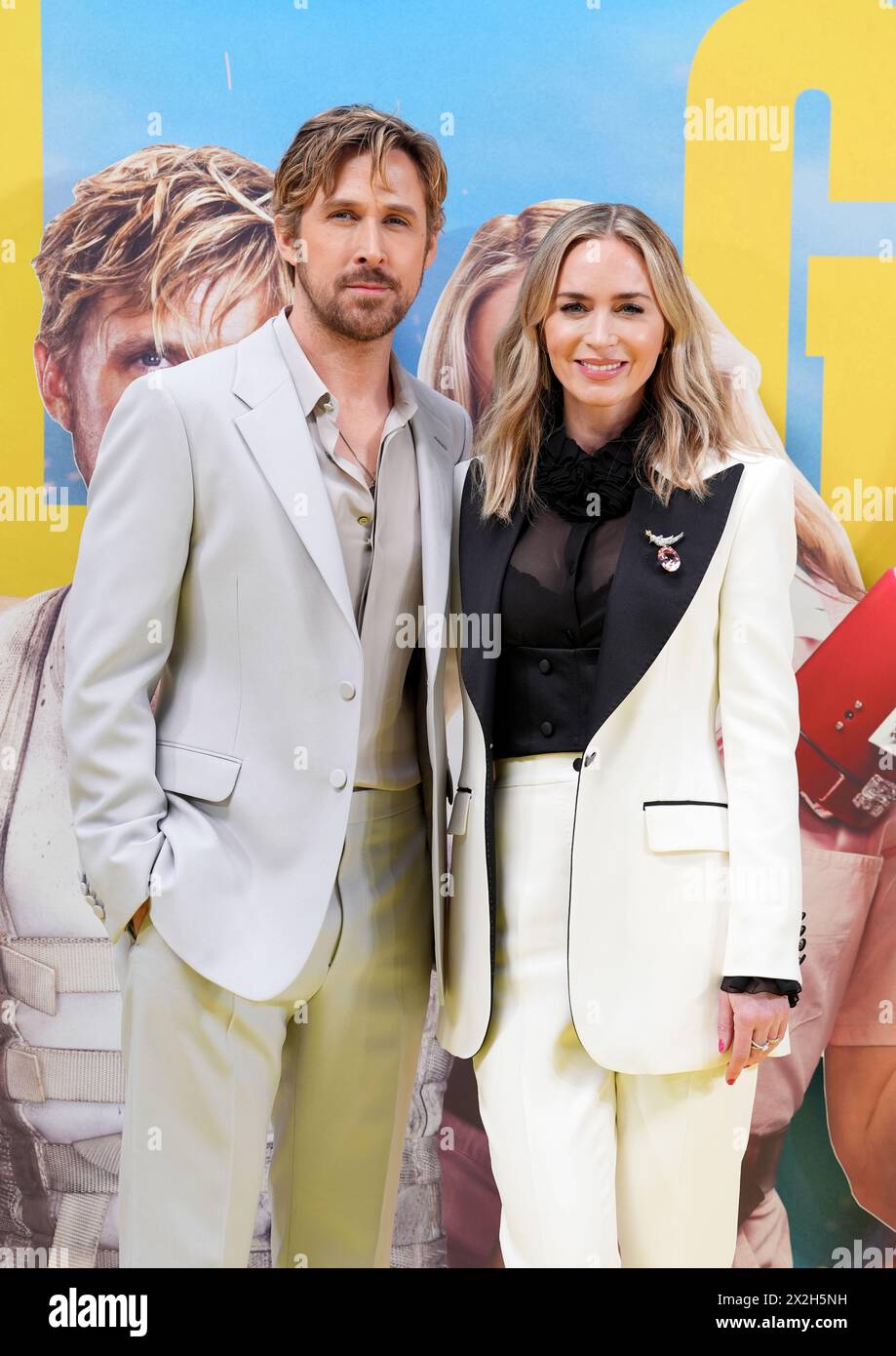 Ryan Gosling (left) and Emily Blunt attending a special screening of ...