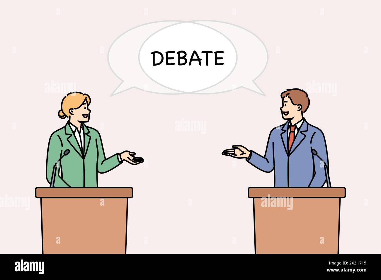 Woman man party dispute Stock Vector Images - Alamy