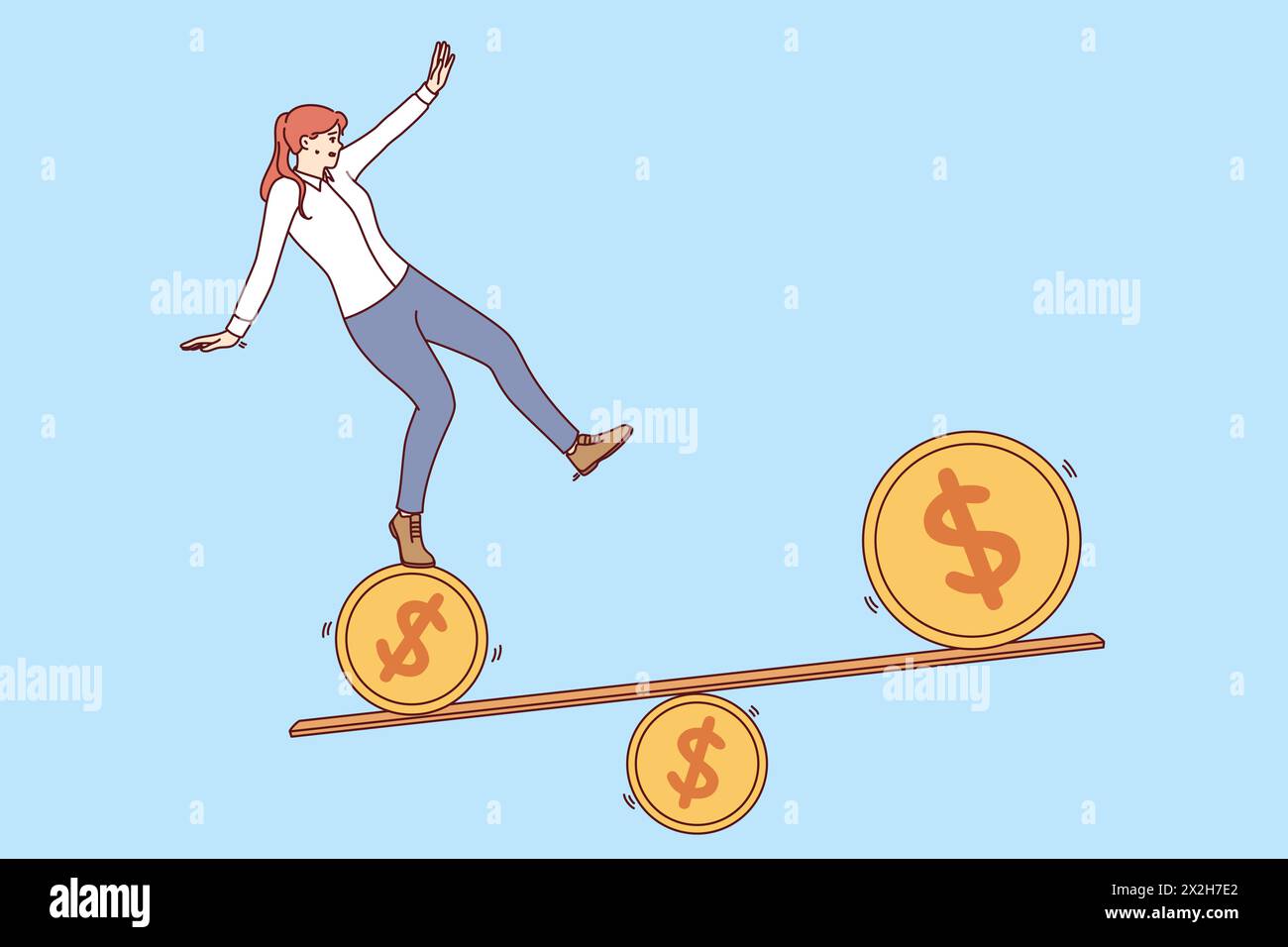 Lack of income Stock Vector Images - Alamy