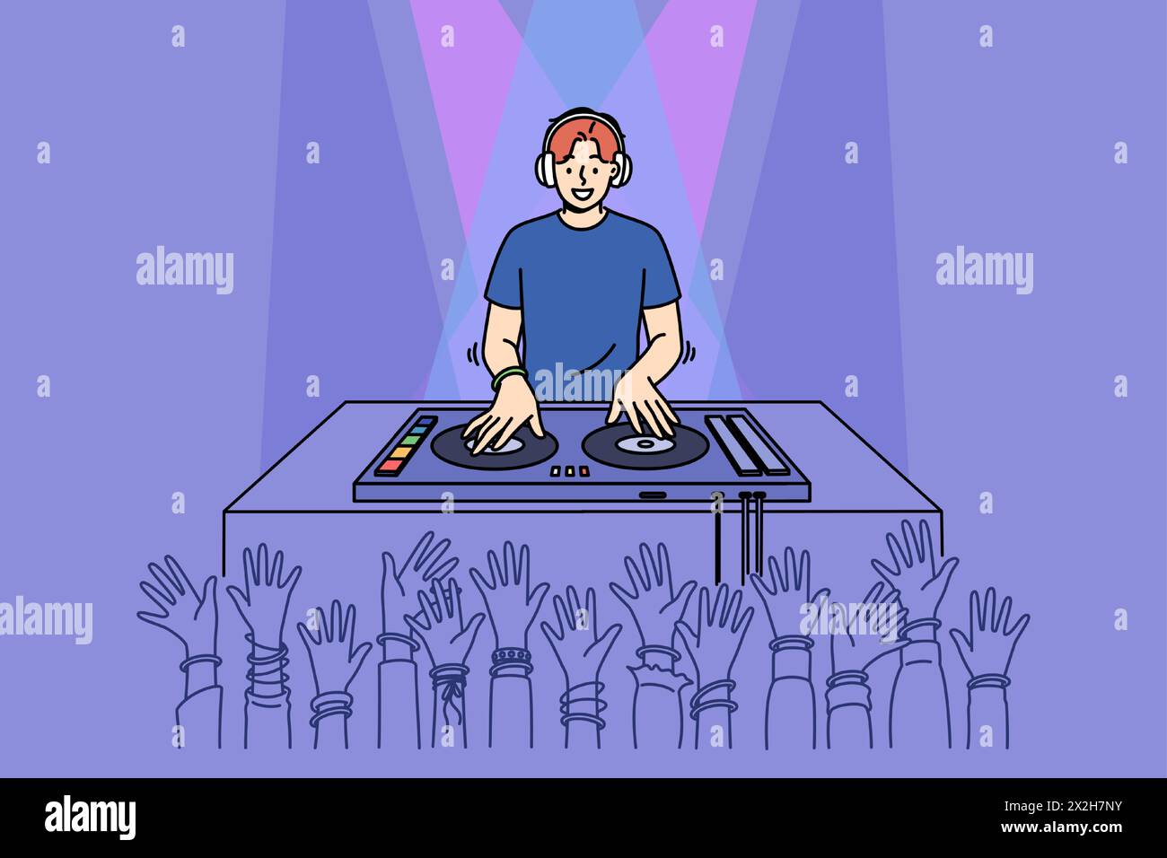Spinning records Stock Vector Images - Alamy