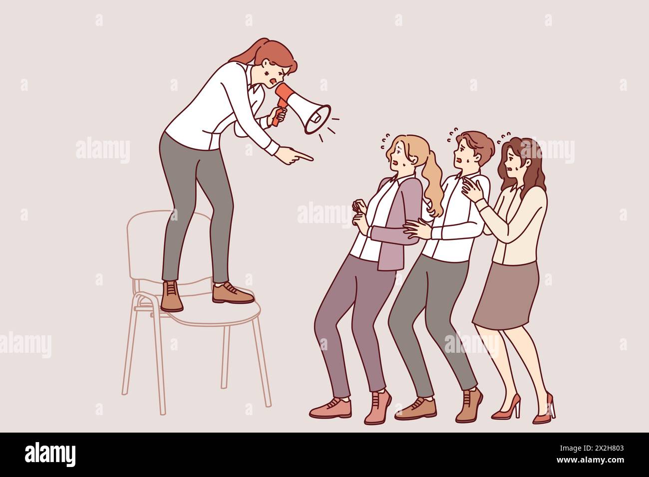 Intimidating man woman Stock Vector Images - Alamy