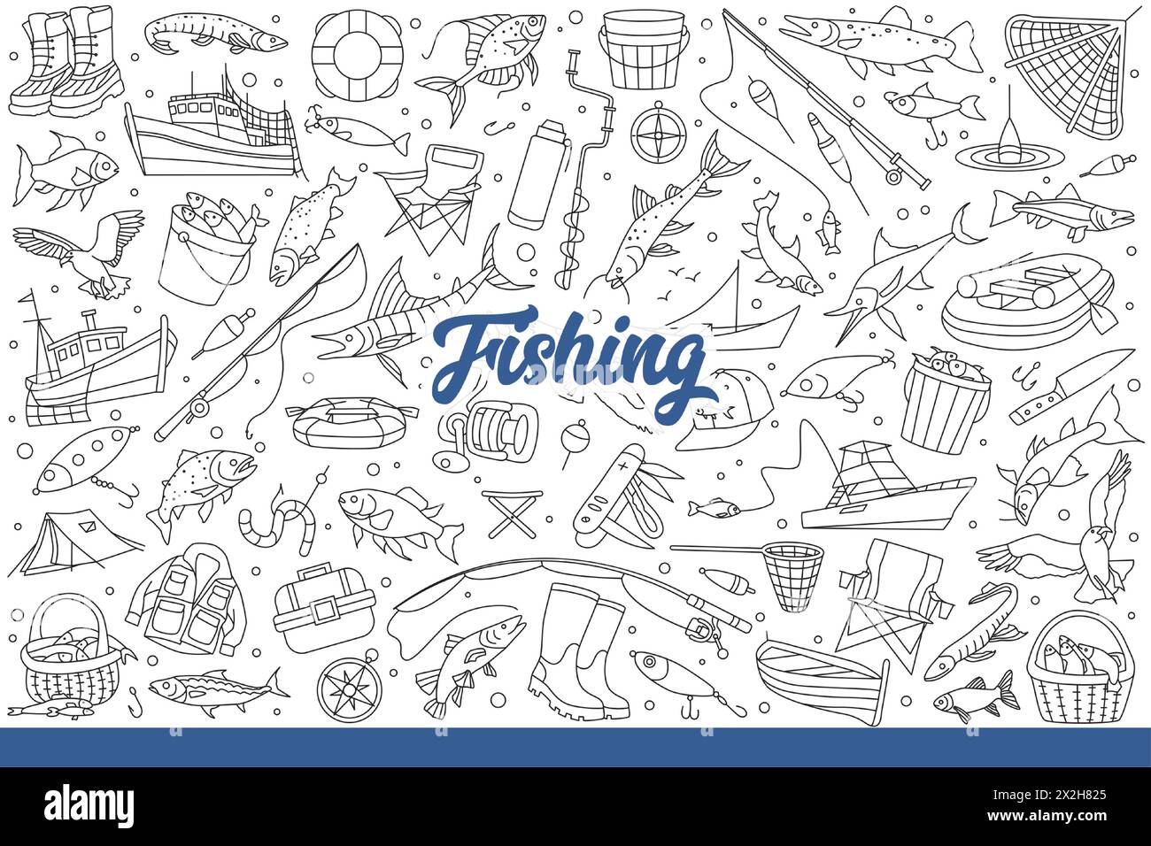 Fishing supplies and fish or boats and tents for fishermen interested ...