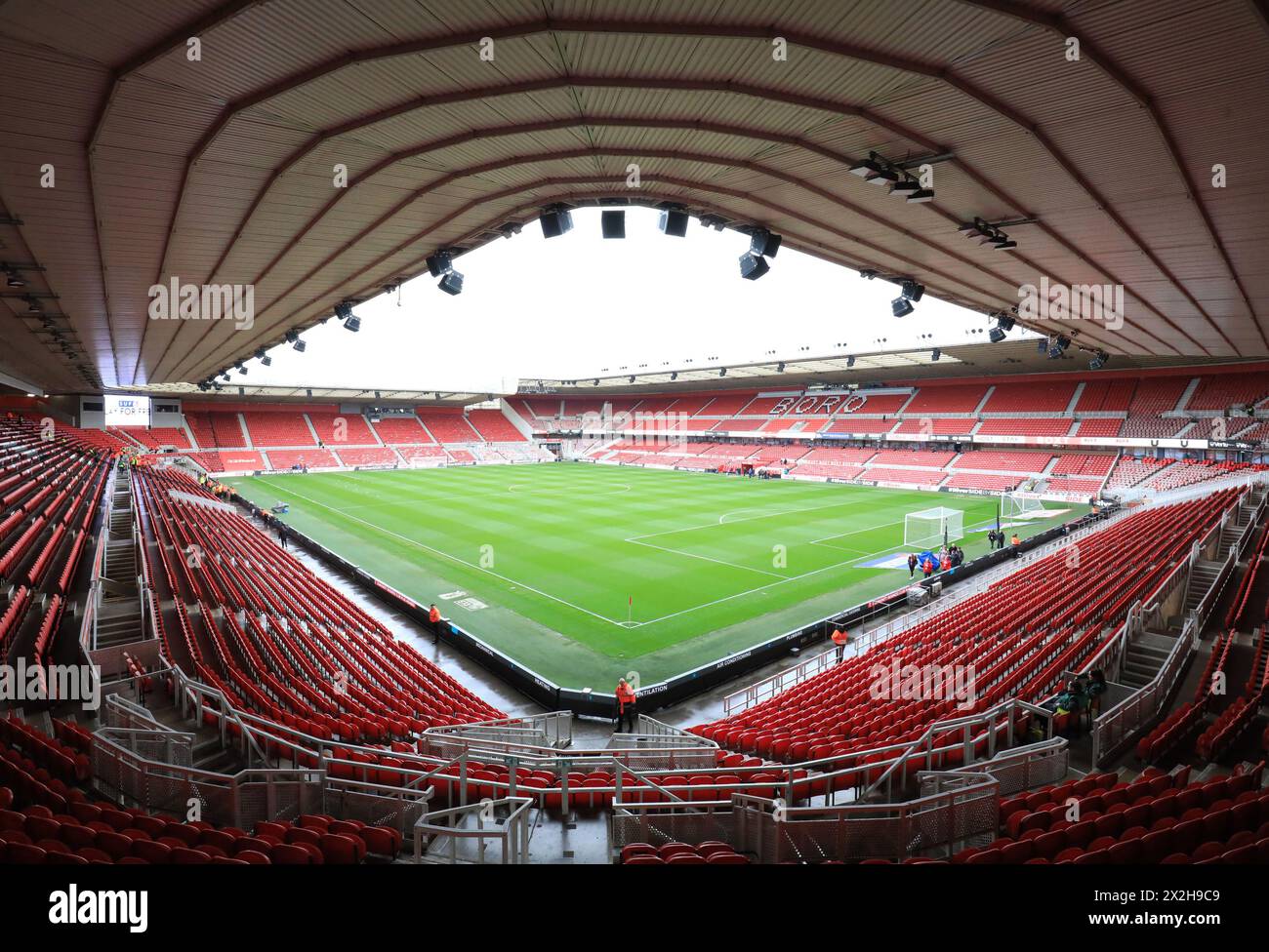 Middlesbrough, UK. 22nd Apr, 2024. A general view of Riverside Stadium ...
