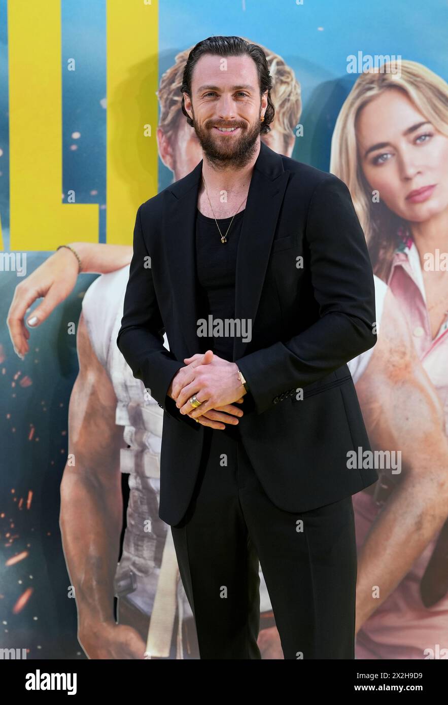 Aaron Taylor-Johnson attending a special screening of The Fall Guy at ...