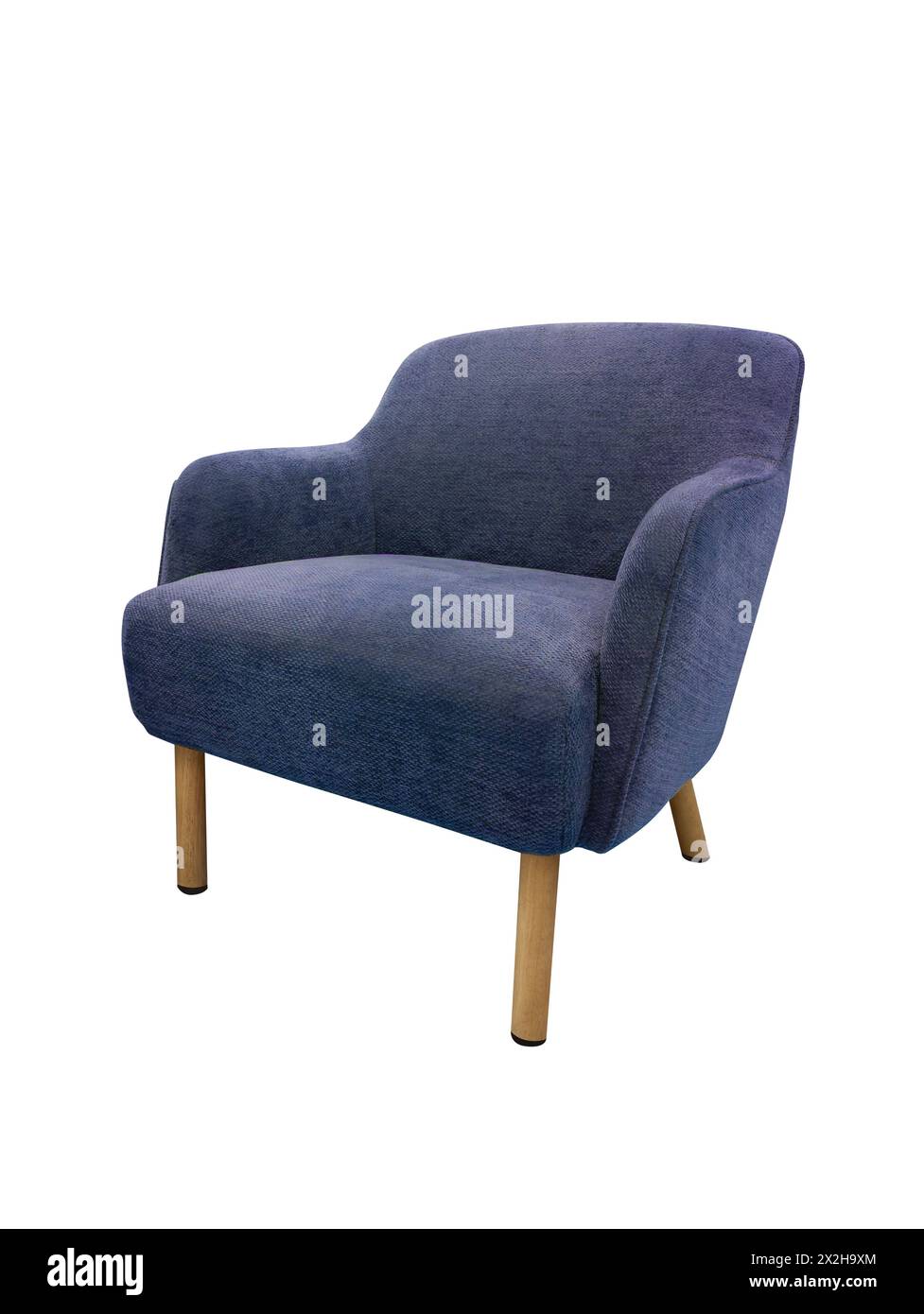 Modern blue chair isolated on white background. With clipping path ...