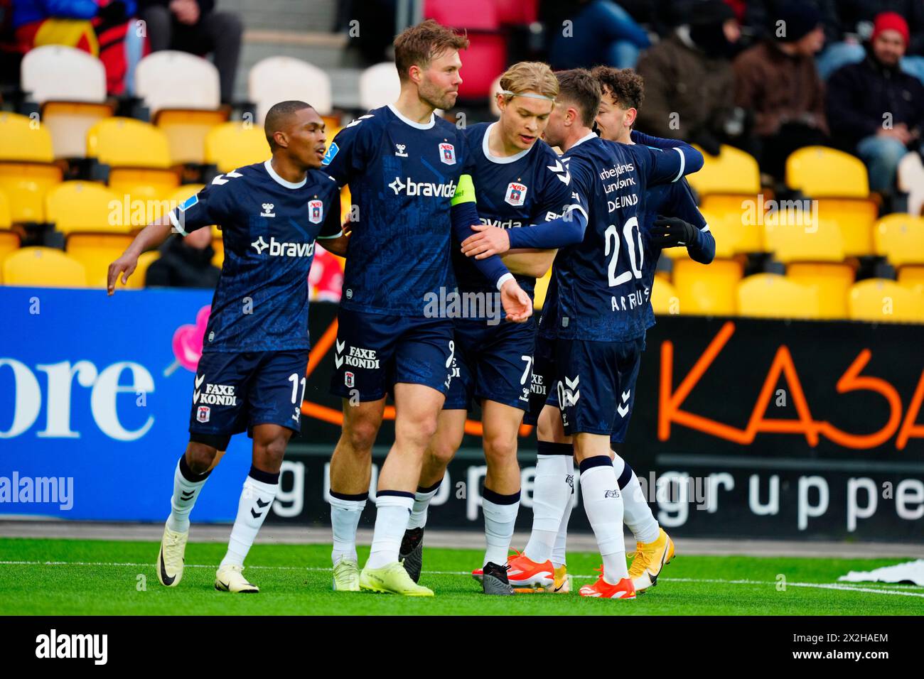 Superliga match between FC Nordsjaelland and AGF at Right to Dream Park ...