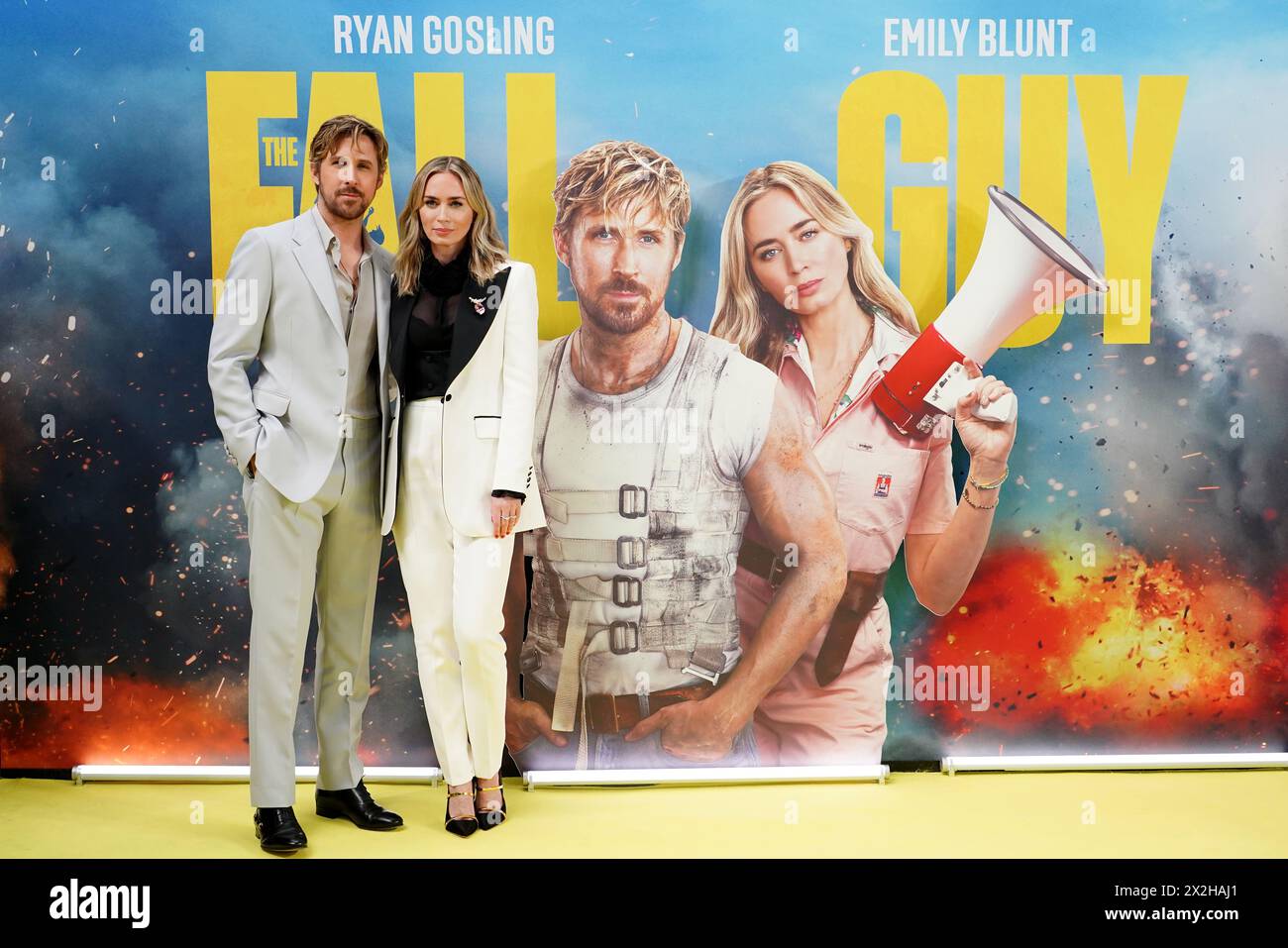 Ryan Gosling (left) and Emily Blunt attending a special screening of ...