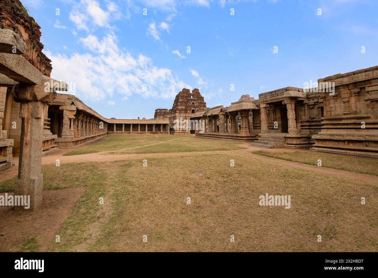 Medieval Achyuta Raya temple with ancient archaeological ruins at ...