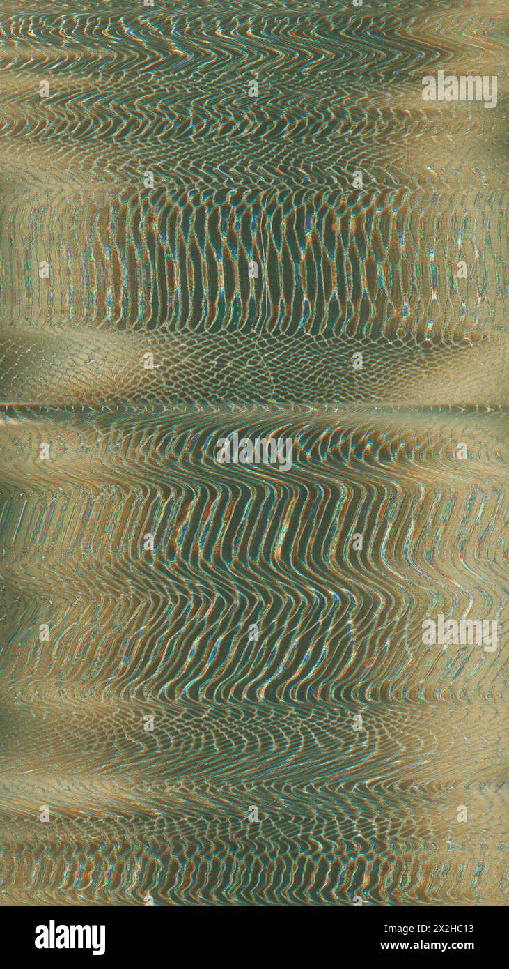 Scale pattern. Display glitch. Yellow color ornate glass texture ...