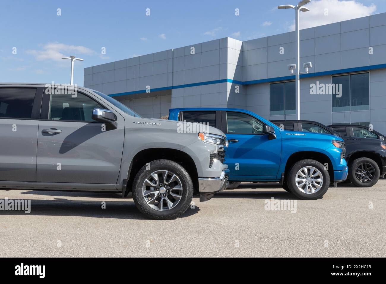 Indianapolis - April 21, 2024: Chevrolet Silverado 1500 display at a ...