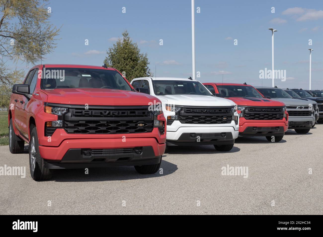 Indianapolis - April 21, 2024: Chevrolet Silverado 1500 display at a ...