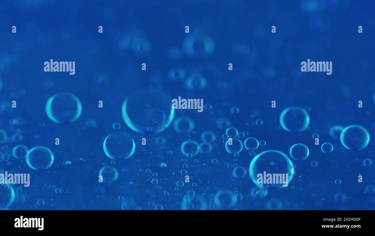 Aqua bubbles texture. Sparkling water. Blur blue color pure refreshing ...