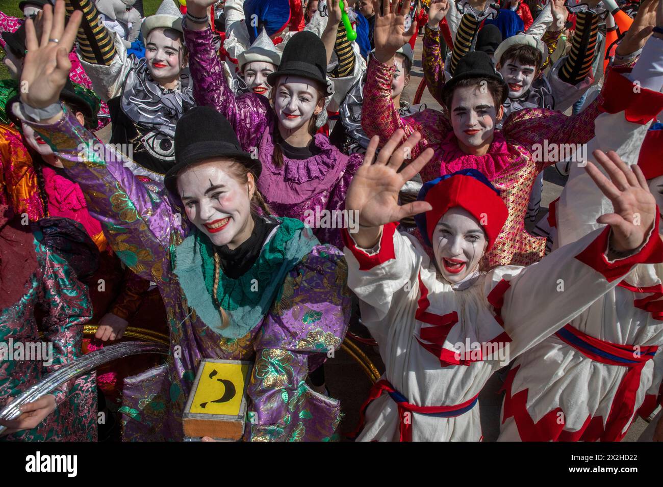 Moscow, Russia. 21st of April, 2024. People take part in the Art of ...