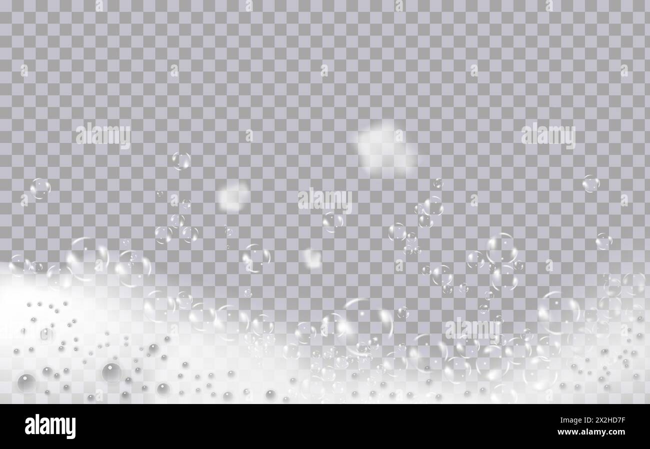 Sparkling shampoo and bath lather vector illustration.Bath foam ...