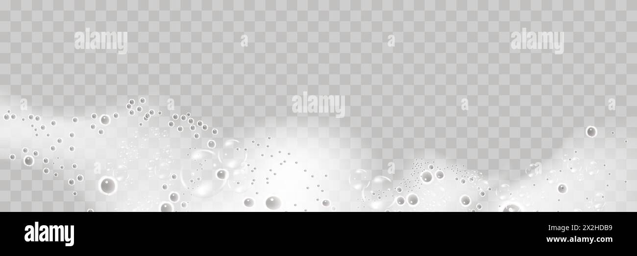 Sparkling shampoo and bath lather vector illustration.Bath foam ...