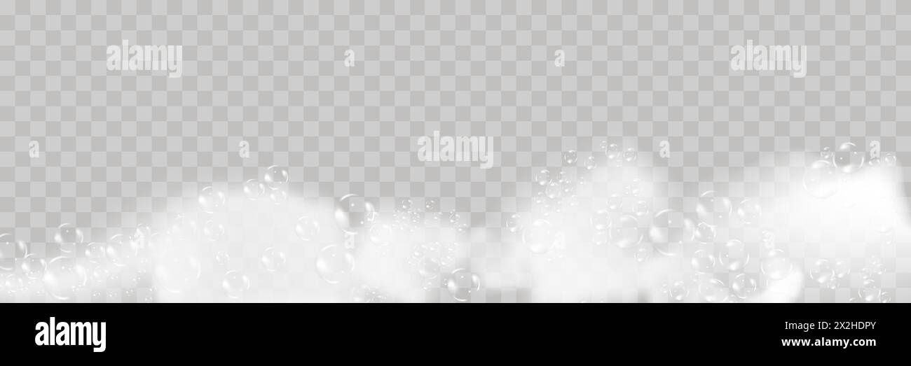 Sparkling shampoo and bath lather vector illustration.Bath foam ...