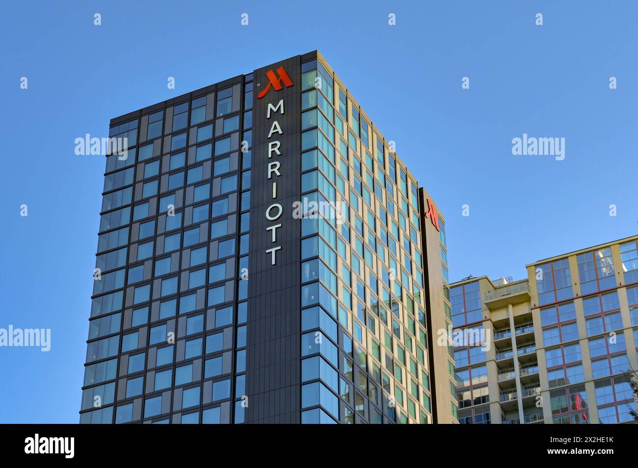 Austin, Texas, USA - 8 February 2023: Front exterior view of the ...