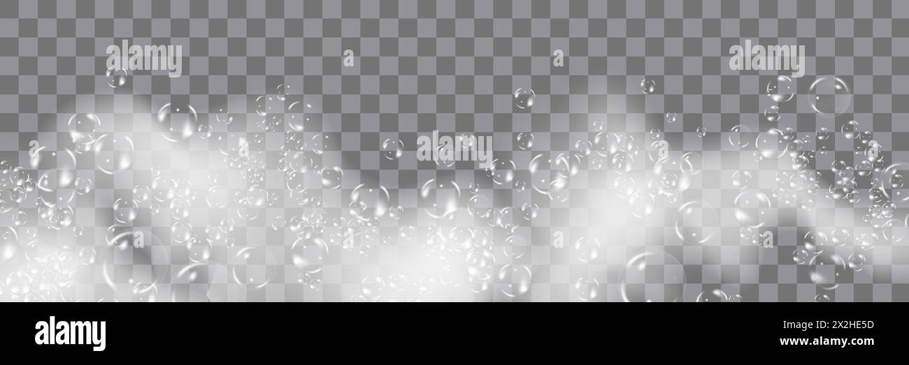 Sparkling shampoo and bath lather vector illustration.Bath foam ...