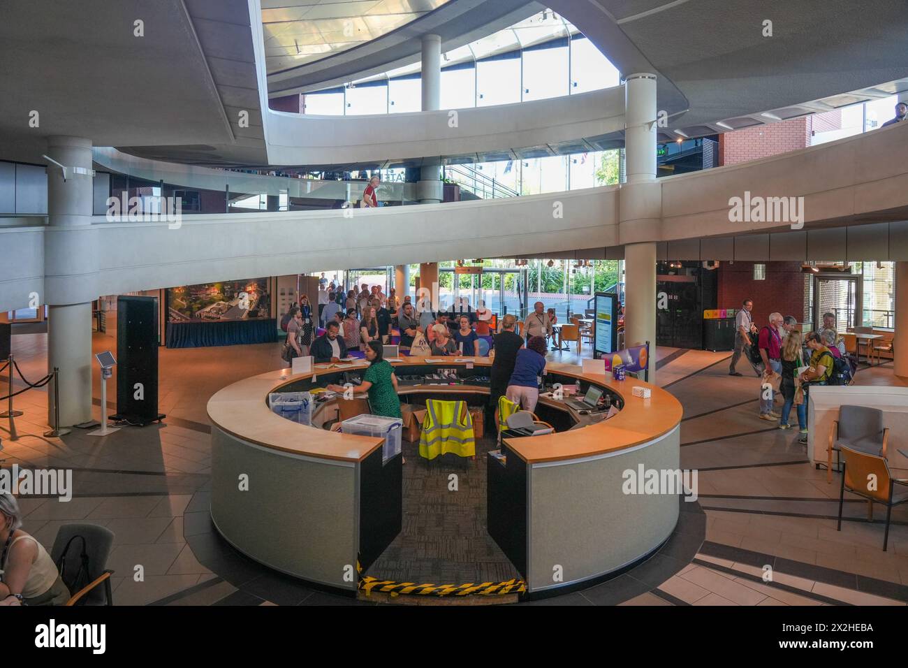 The atrium of the Harrogate convention centre. Photo date: Monday ...
